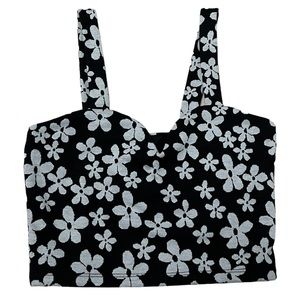 Monki | Tops | Monki Jacquard Cami Top In Black Floral | Poshmark